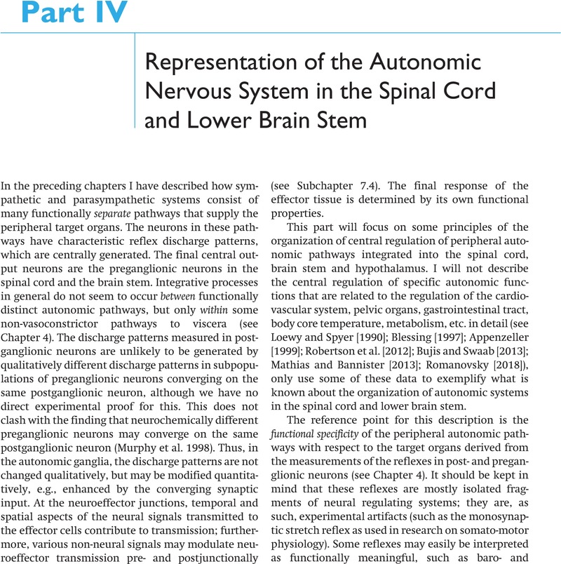 Representation of the Autonomic Nervous System in the Spinal Cord and ... Representation of the Autonomic Nervous System in the Spinal Cord and ...