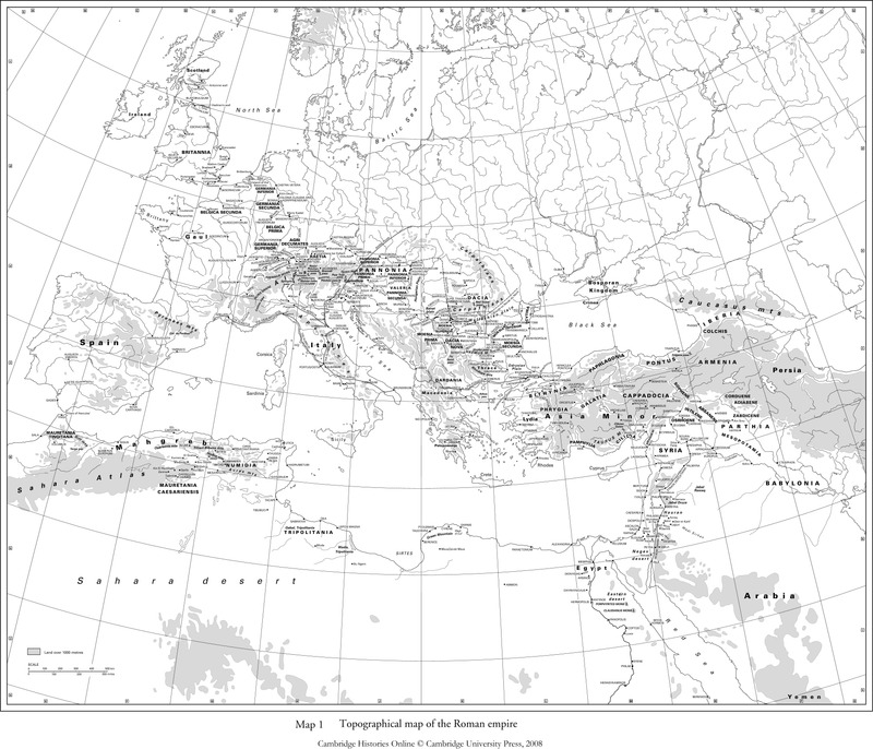 Topographical map of the Roman empire - The Cambridge Ancient History
