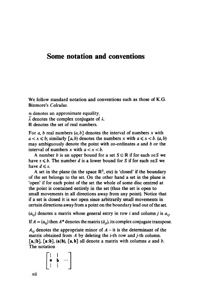 Some notes and conventions - Advanced Mathematical Methods