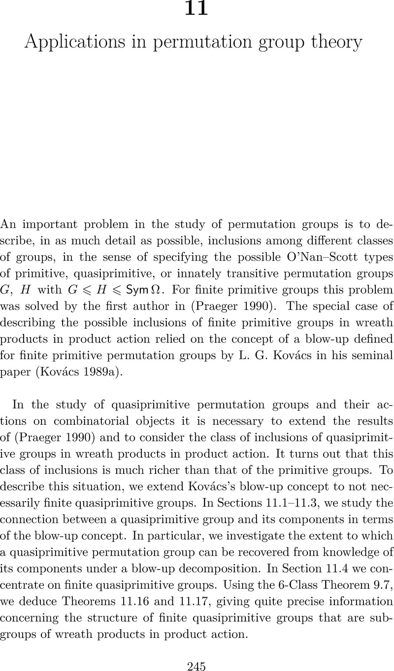 Applications In Permutation Group Theory Chapter 11 Permutation Groups And Cartesian