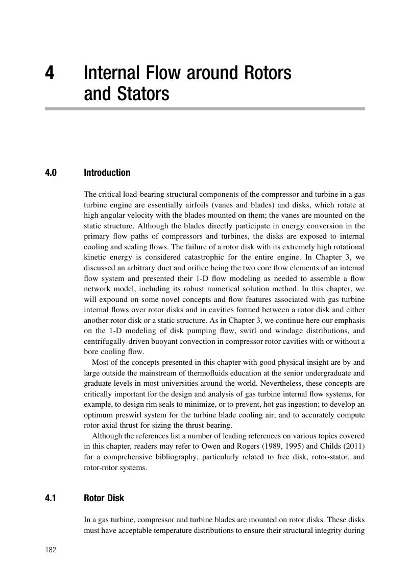 Internal Flow around Rotors and Stators (Chapter 4) - Gas Turbines