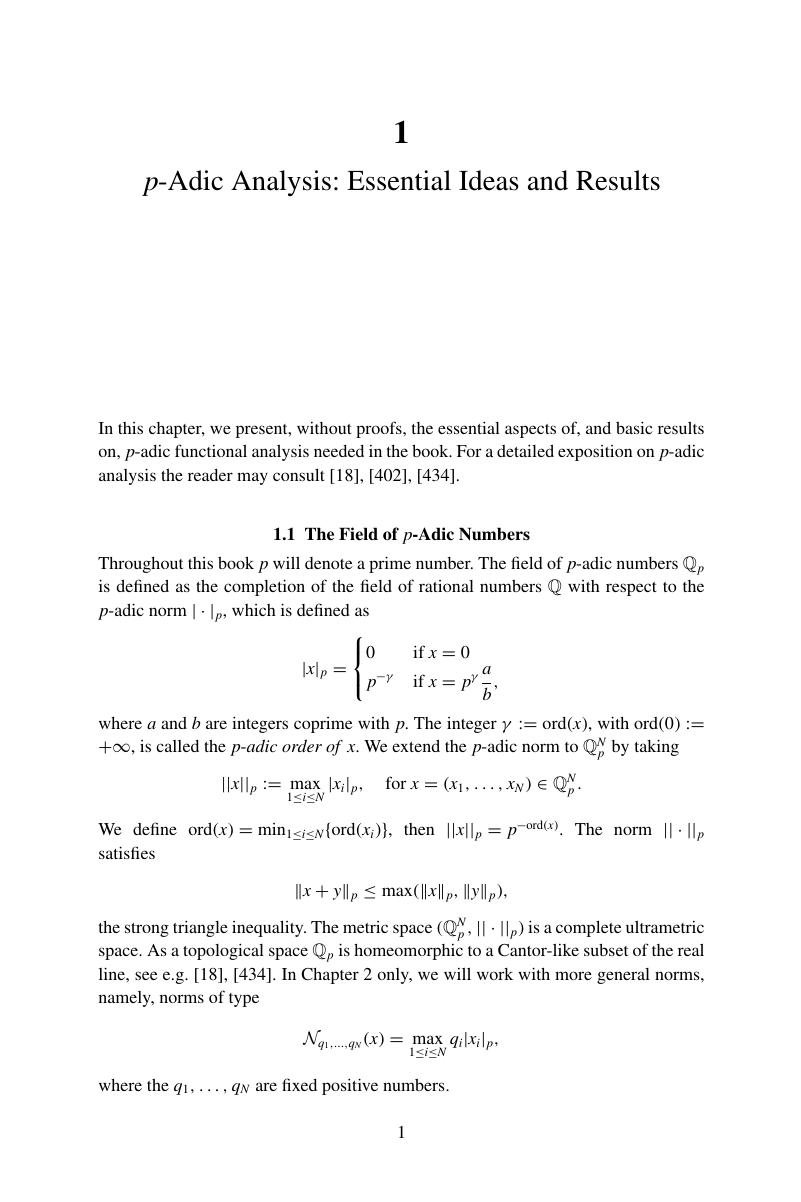 P Adic Analysis Essential Ideas And Results Chapter 1 Ultrametric Pseudodifferential