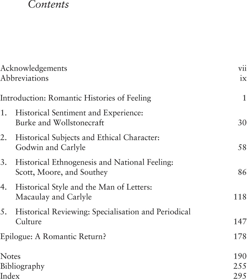 Contents - Romantic Pasts