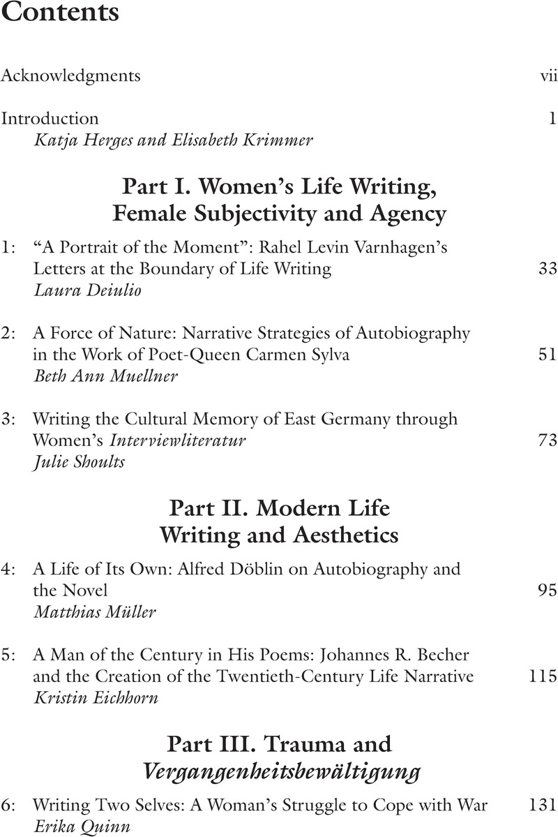 Contents - Contested Selves